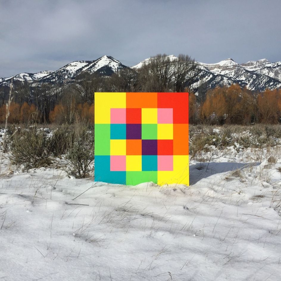 Andrew Faris combines bold colour-blocking with landscapes for the Instagram generation ...