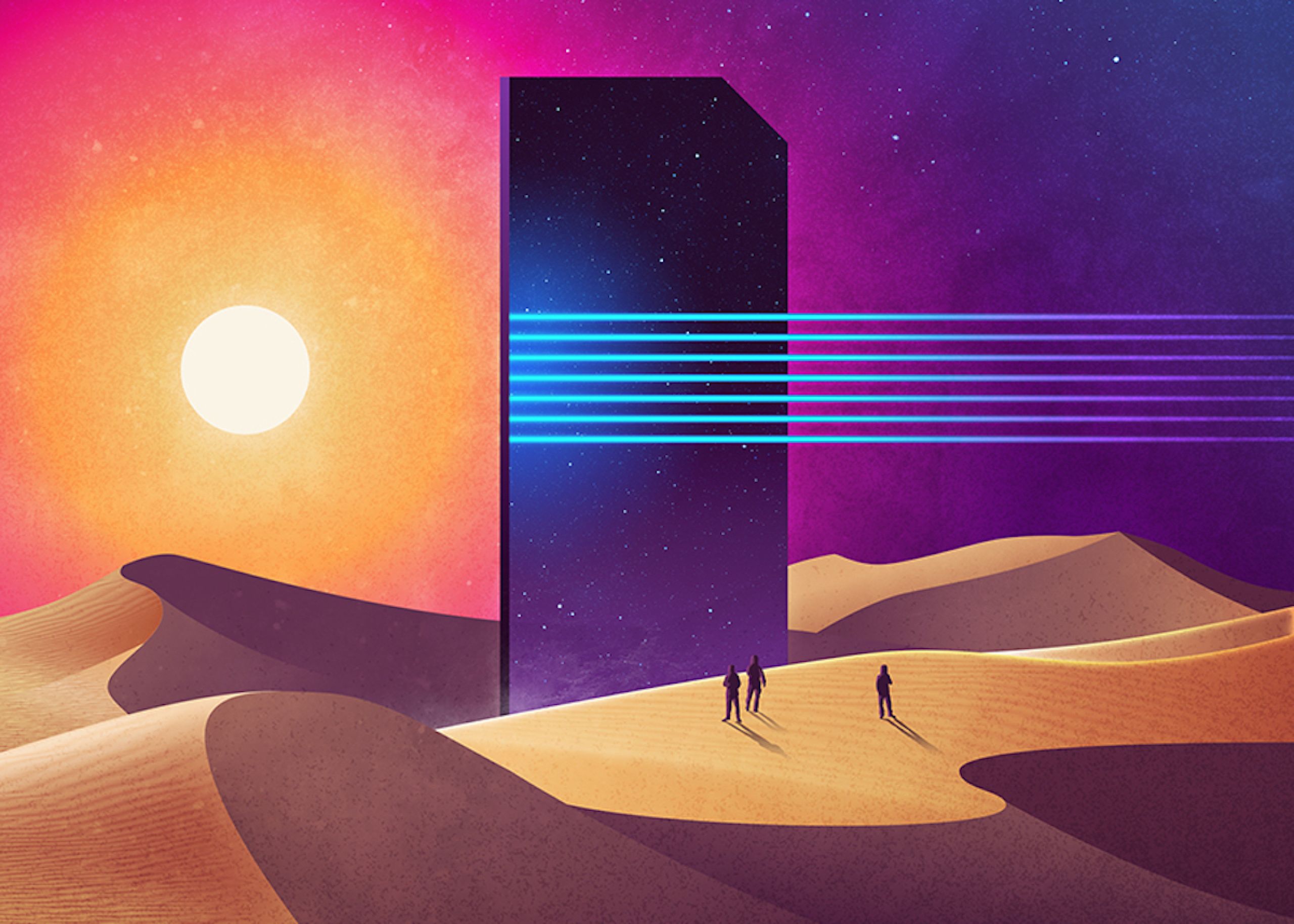 NeoWave: Abstract landscapes and giant monuments inspired by science ...