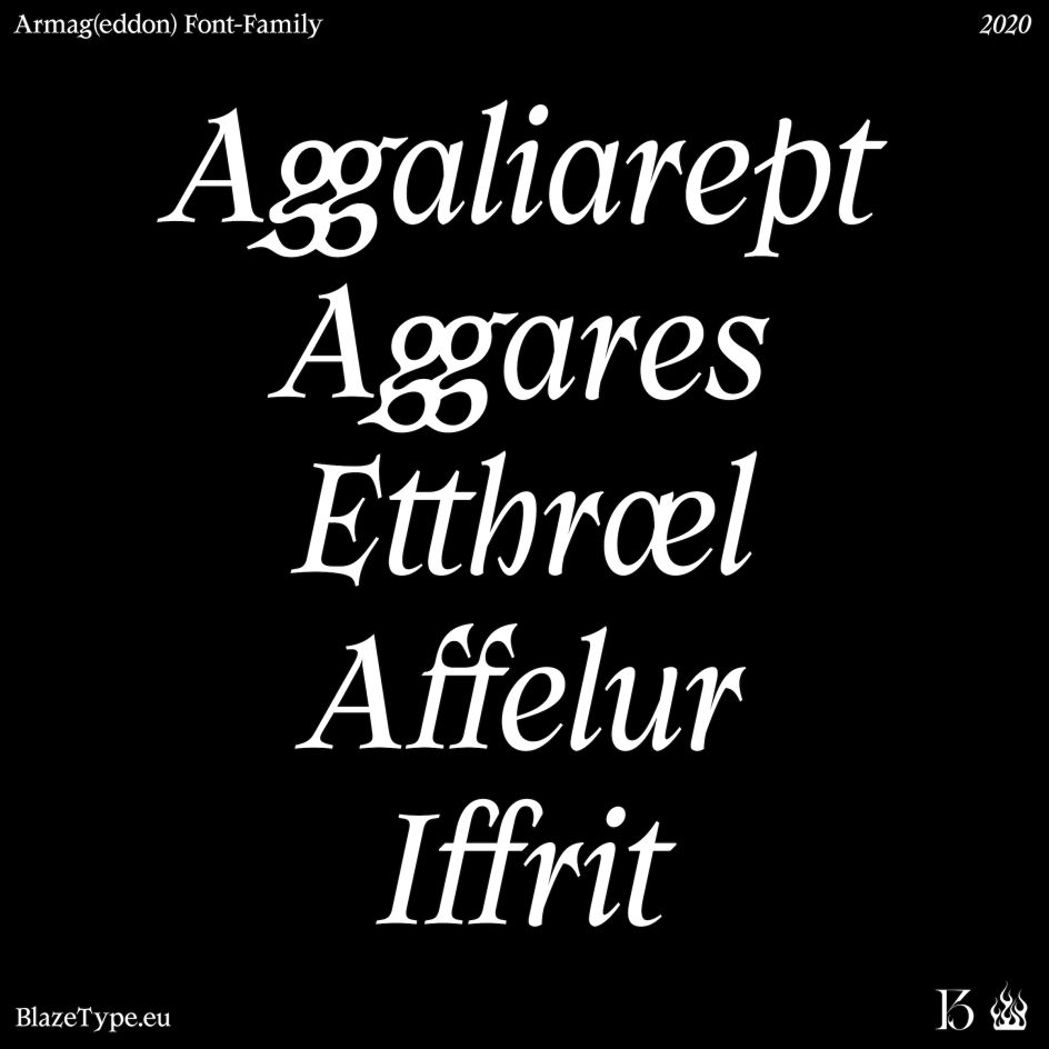 Meet Armag(eddon) – a Blaze Type font inspired by the end of the world ...