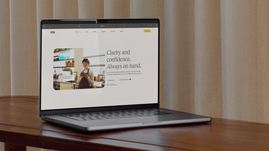 Studio Morfar brings a human touch to AI with emotionally intelligent brand for Kin | Creative Boom