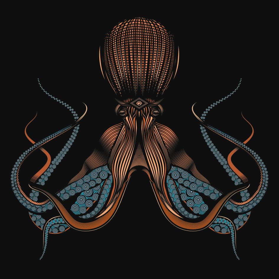 Complicated patterned illustrations of beautiful animals with hundreds ...