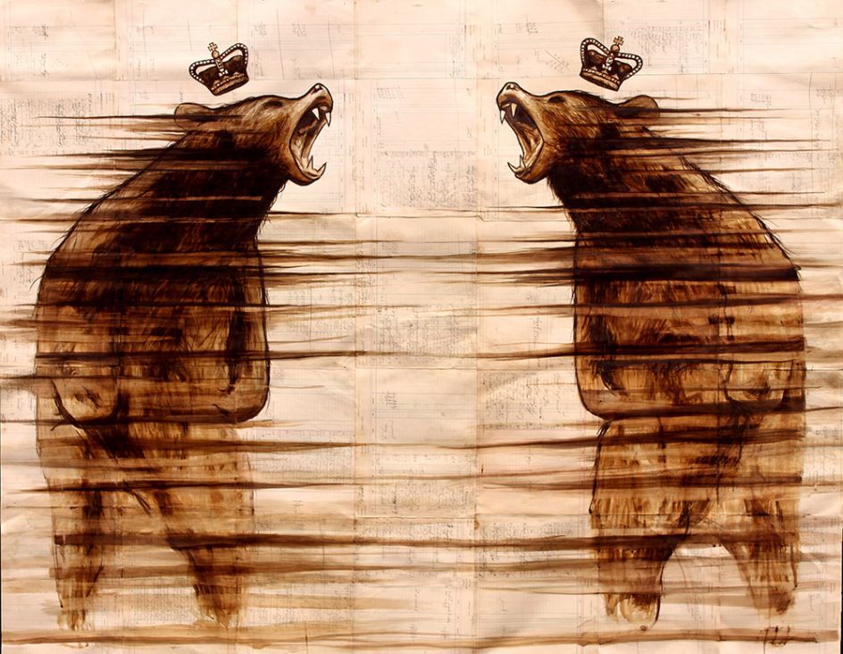 Coffee Paintings: Artist uses coffee on century old paper to create ...