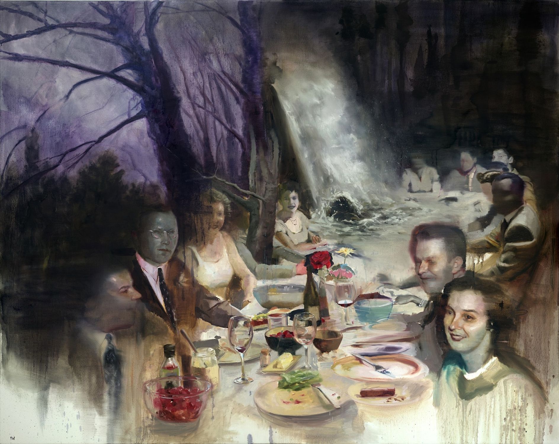 Artist creates beautiful paintings based on vintage images to merge the ...