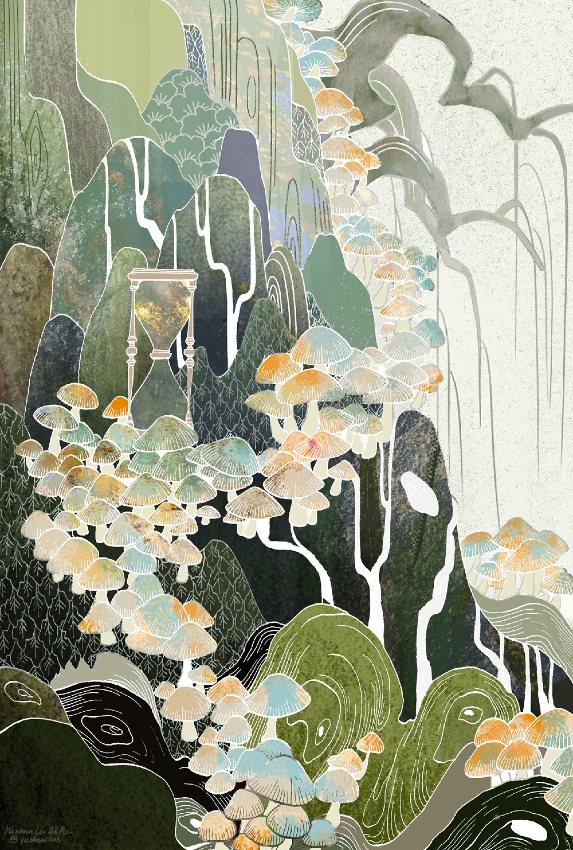 Yuchen Lu creates dreamlike illustrations inspired by Greek mythology ...