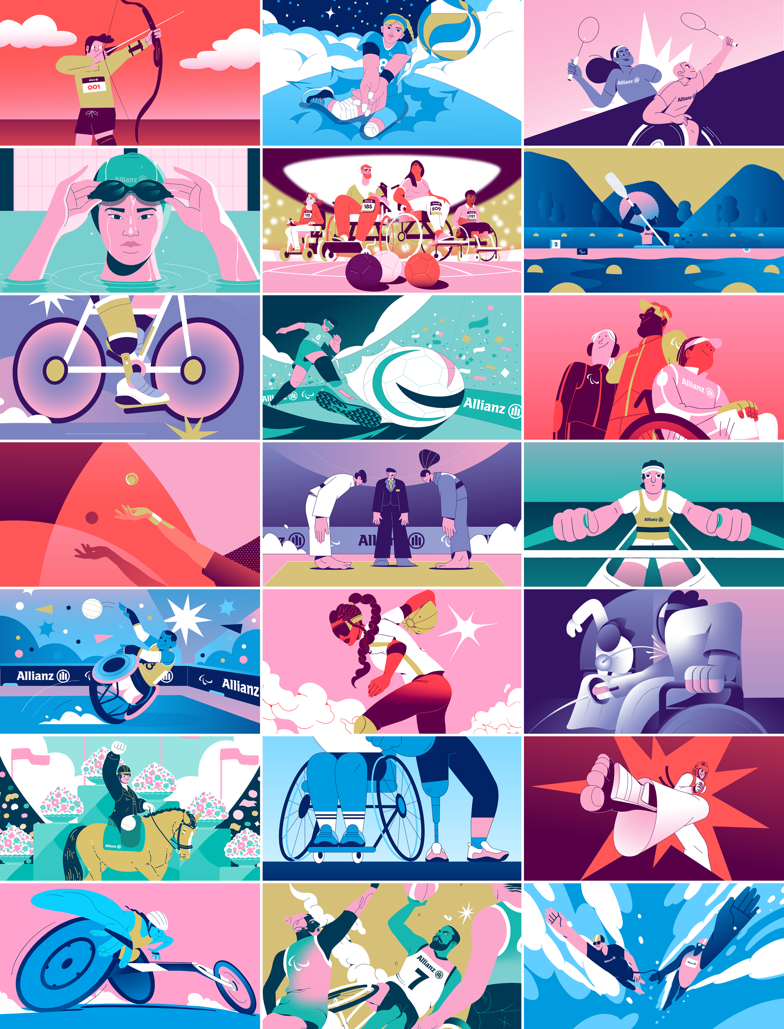 Kreatives unites 11 illustrators to animate the Paralympic Games 2024 ...