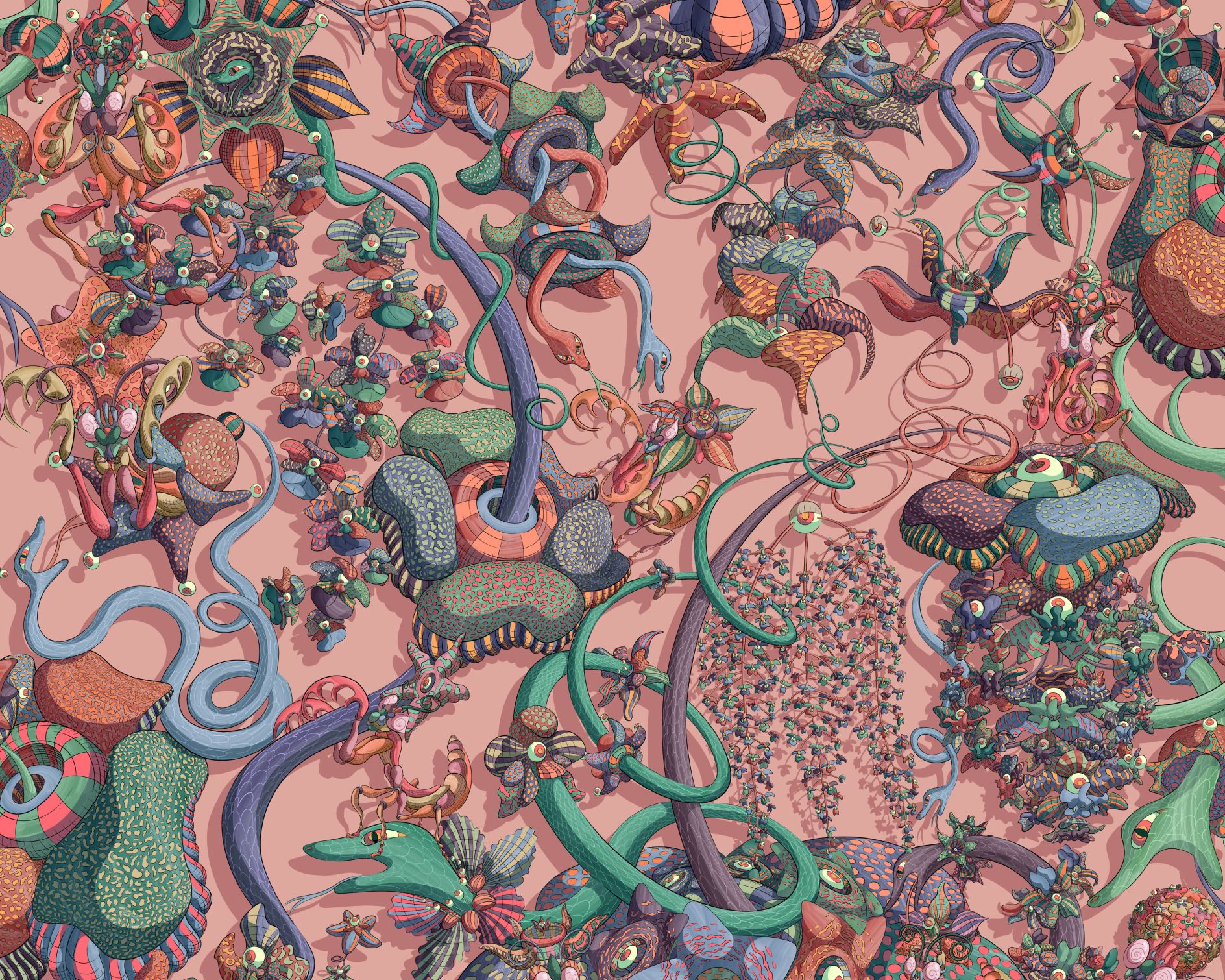 Sam Wilde's complex patterned worlds explore the tension between ...