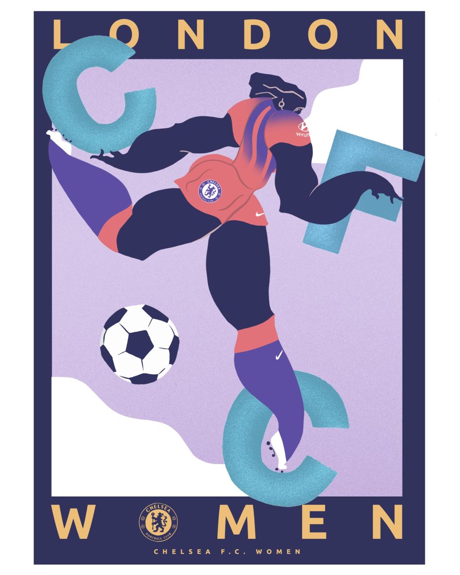 Kelly Anna creates bold female silhouettes for Chelsea FC Women's club ...