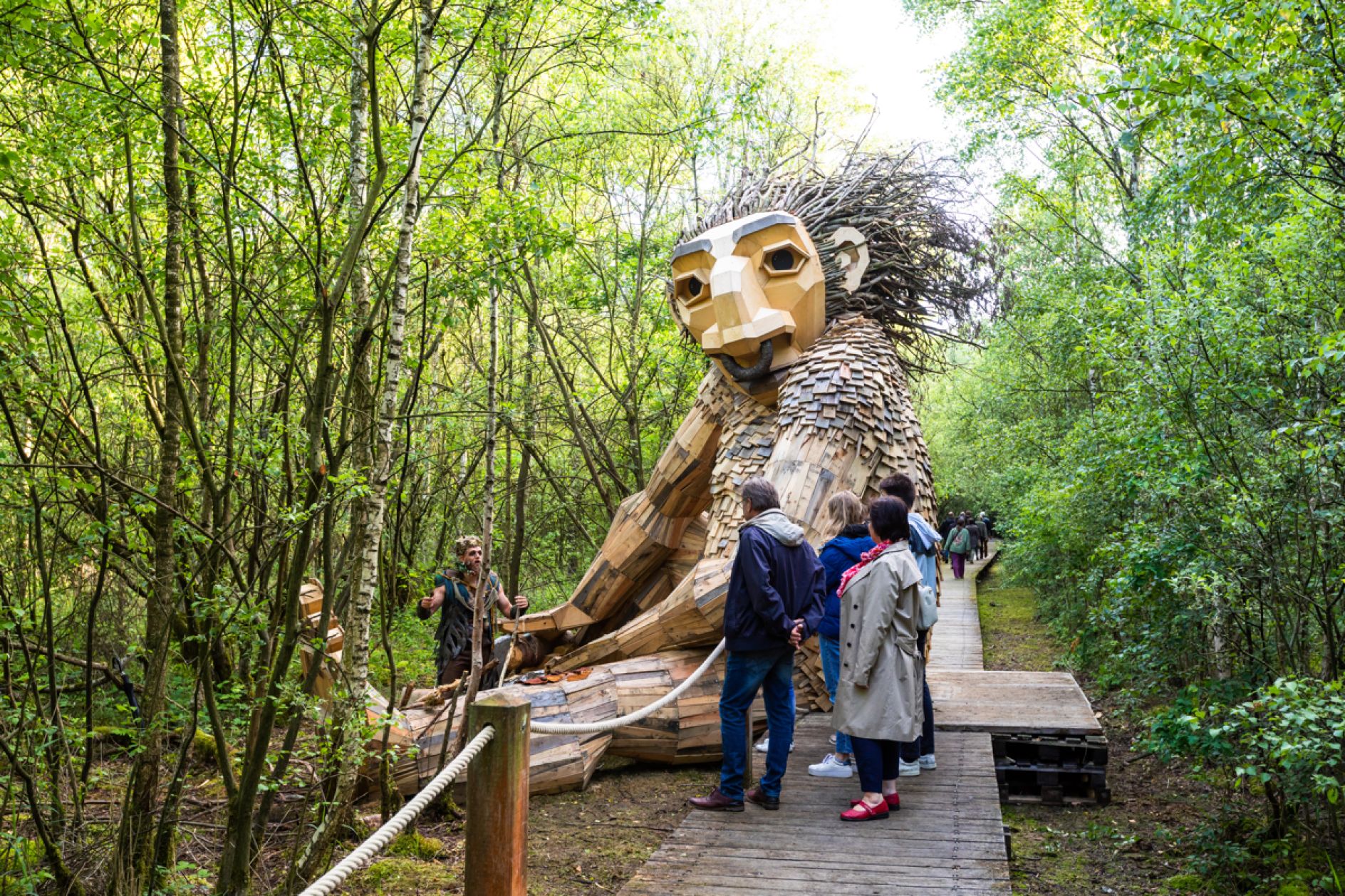 Danish artist Thomas Dambo creates seven gigantic trolls out of ...