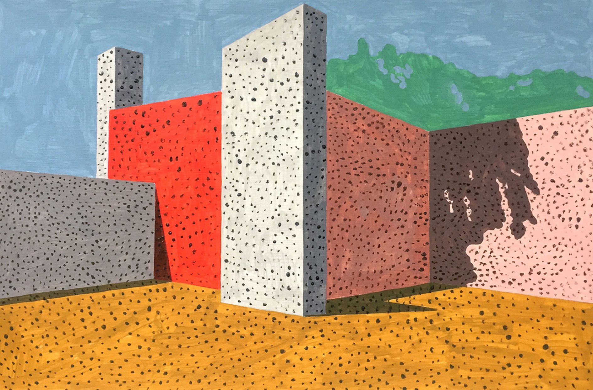 Ana Popescu's vibrant illustrations inspired by Palm Springs villas ...