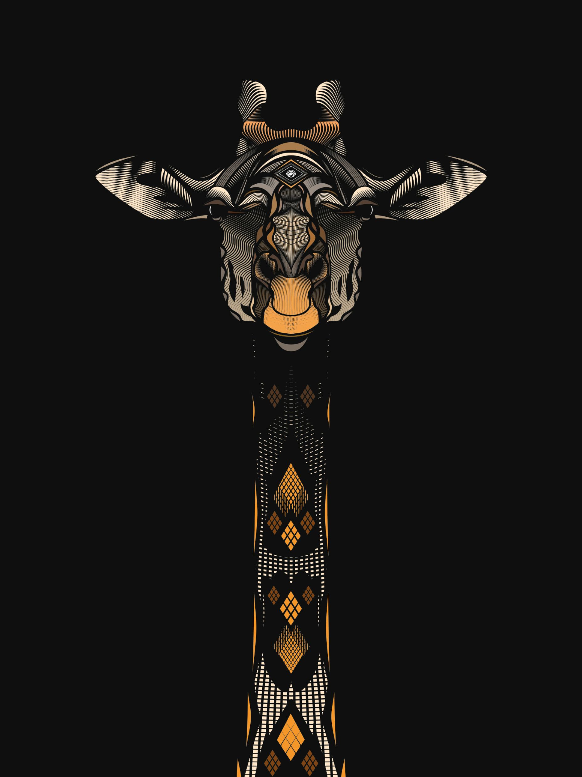 Complicated patterned illustrations of beautiful animals with hundreds ...