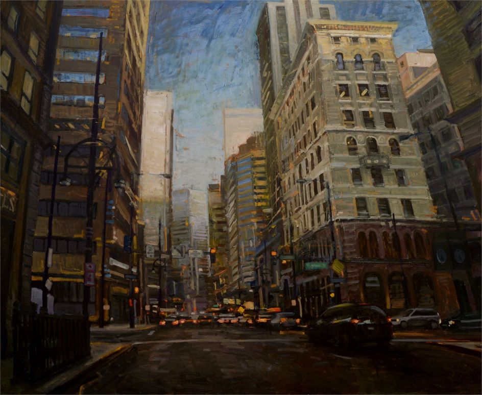 Jim Beckner captures the buzz of city life through his energetic oil ...