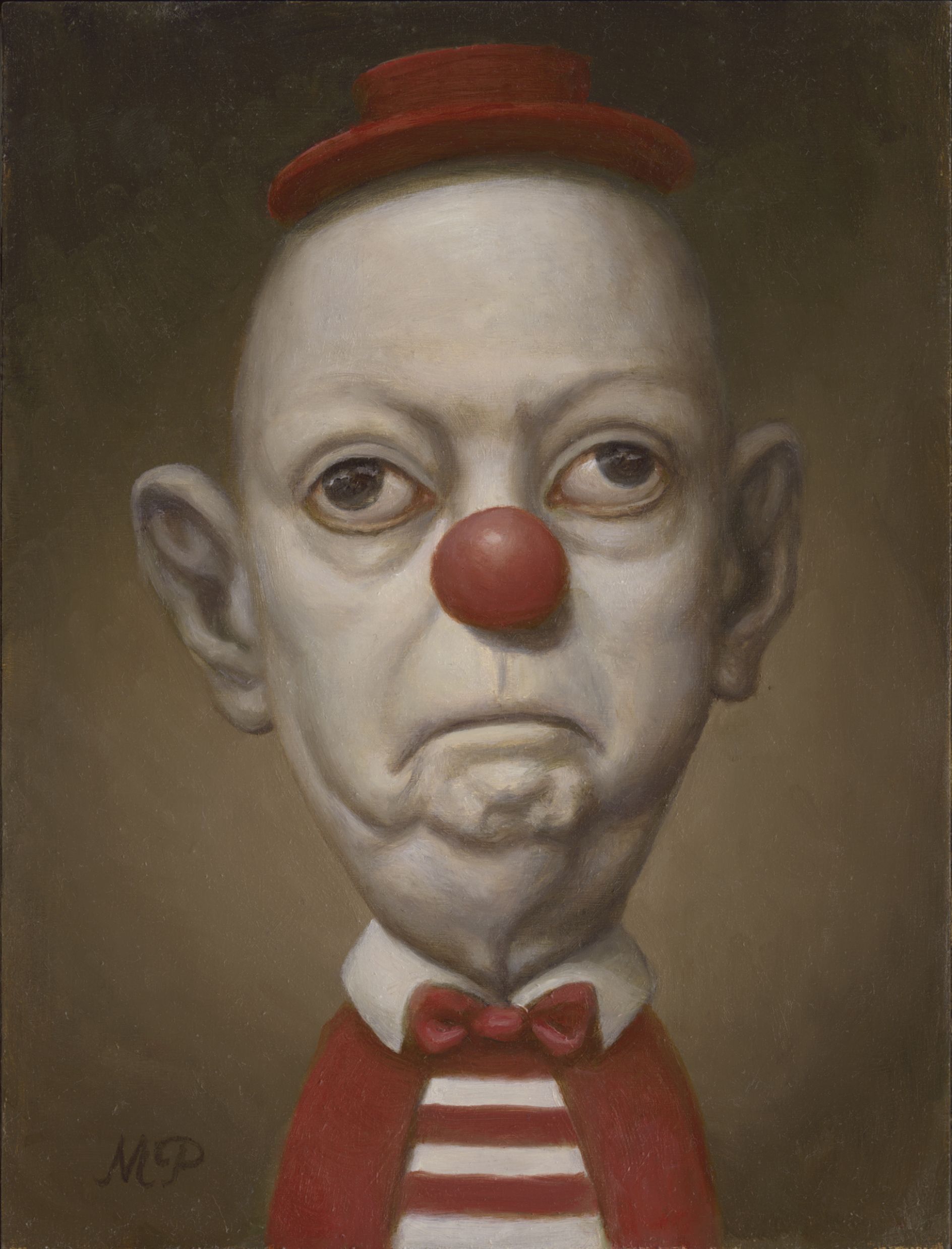 Paintings of frightful clowns by Marion Peck urge us to face up to ...