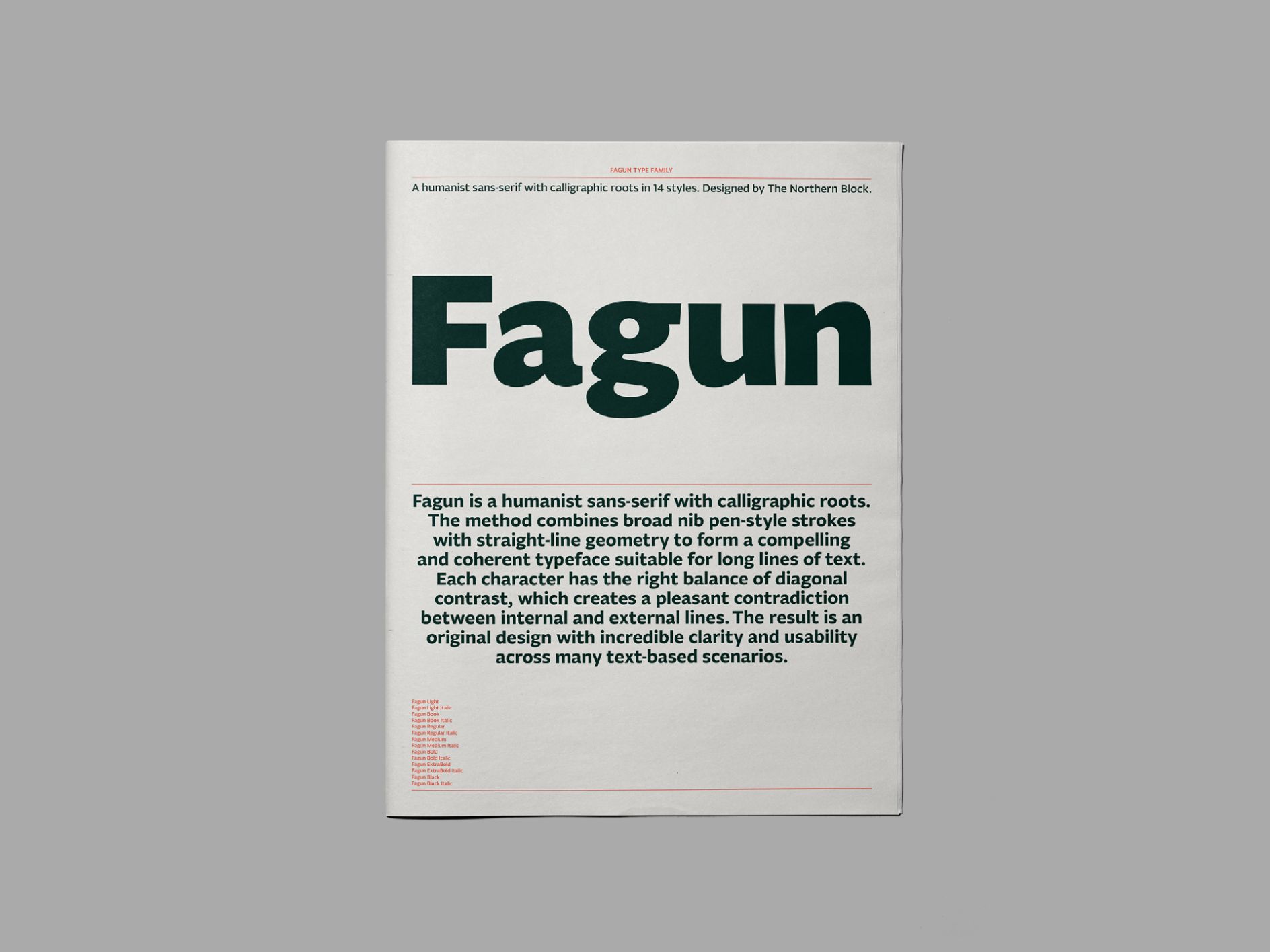 The Northern Block produces Fagun, a versatile type family with ...
