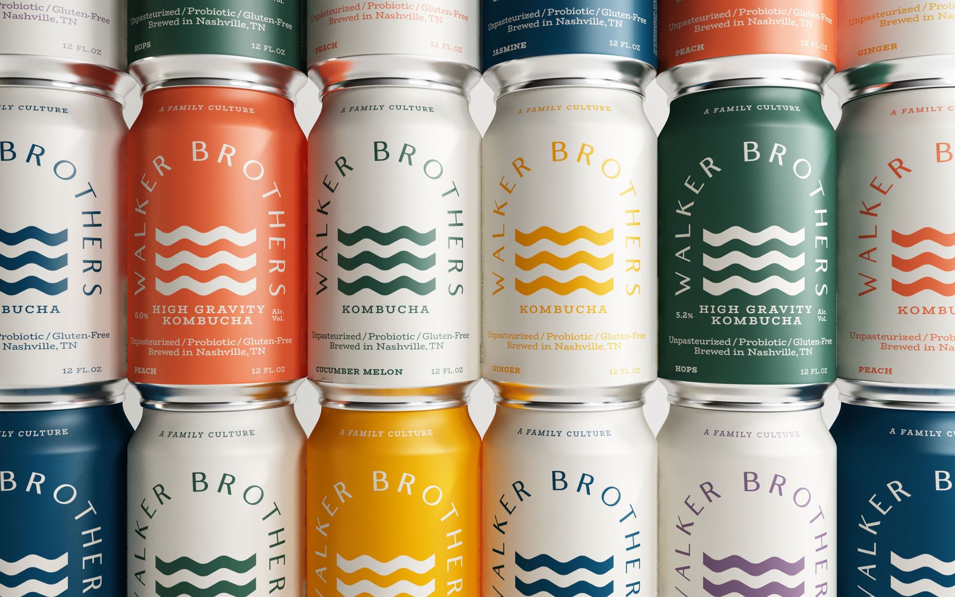 'Fresh' but 'mature' designs for an alcoholic kombucha brand that ...