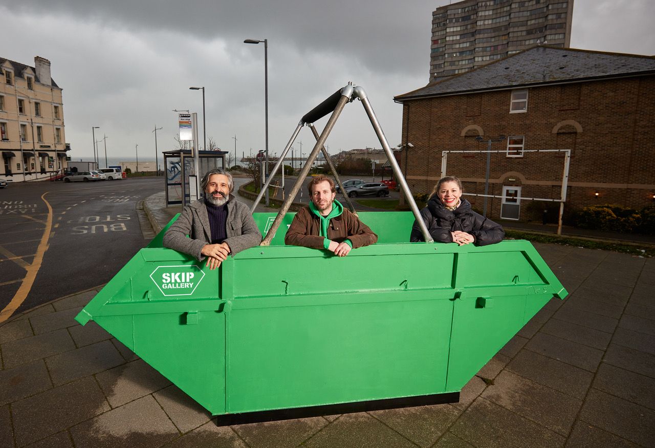 A green skip in Margate transforms into a giant shopping basket to mark ...