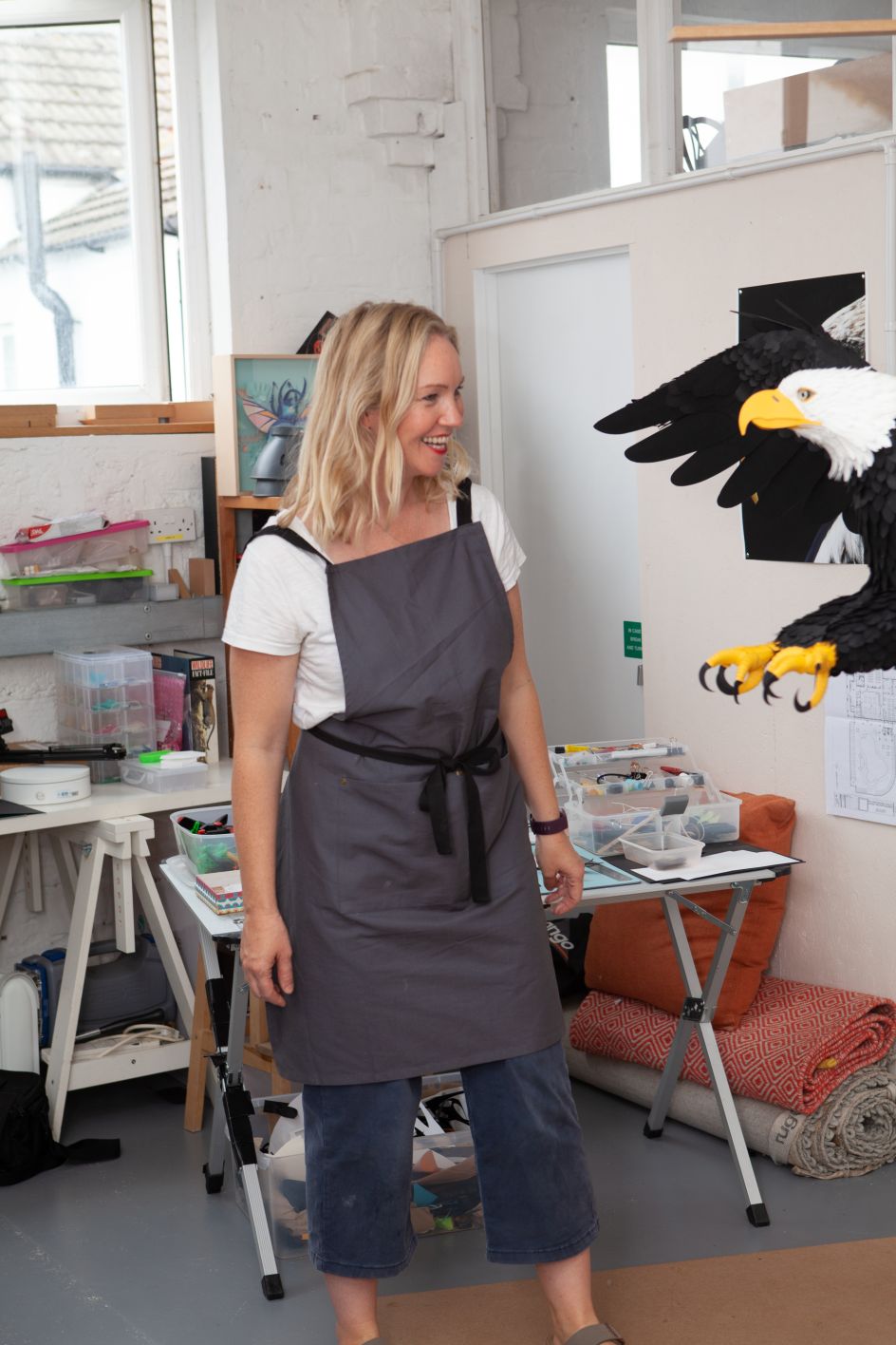 A giant bald eagle made entirely of paper is Lisa Lloyd's biggest ...