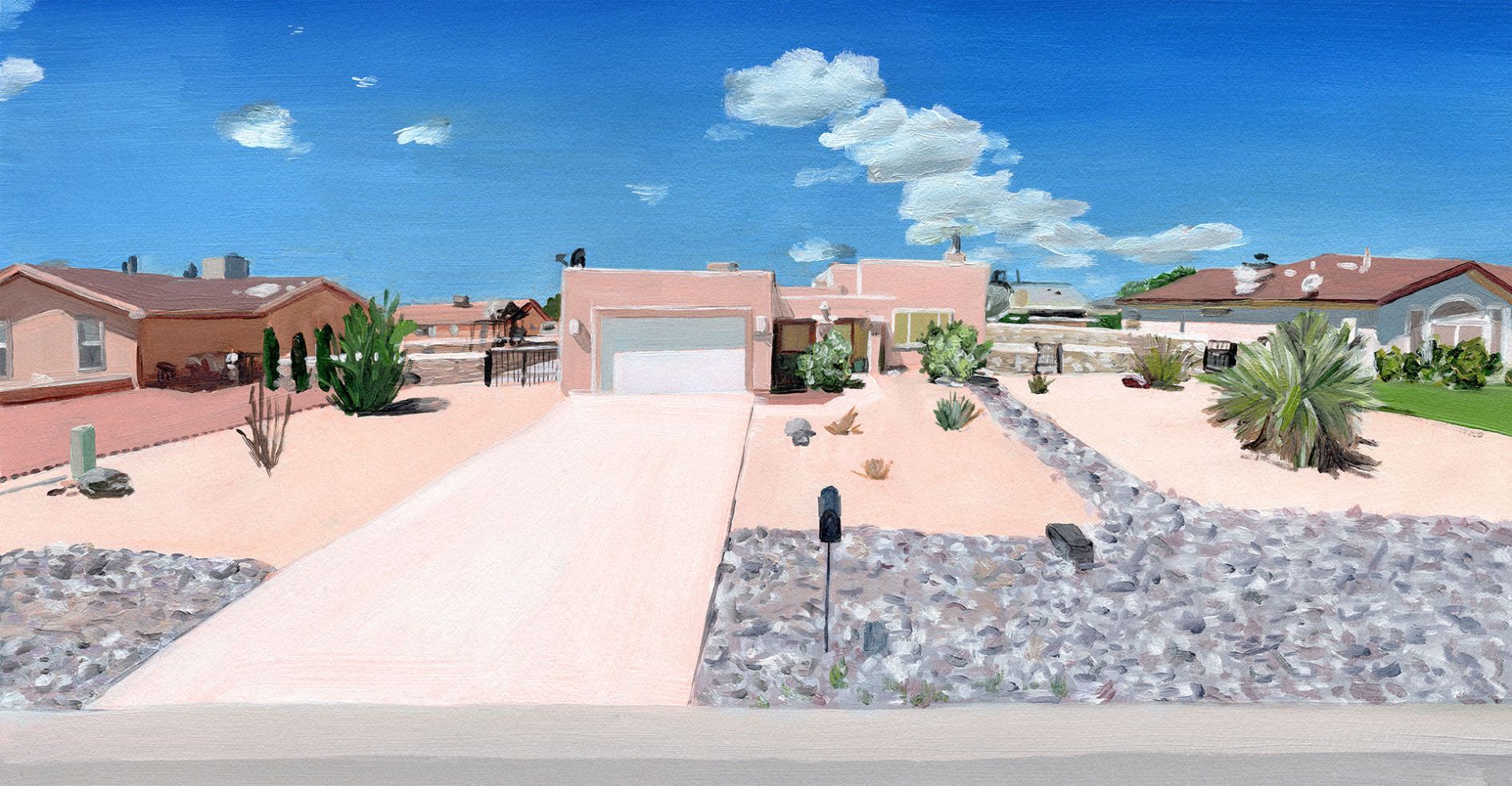 Alice Tye's latest Street View-inspired paintings take us on a virtual ...