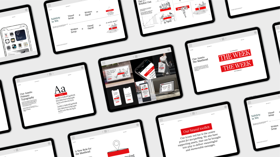 Elmwood reinvents The Week's iconic red masthead as part of a new brand ...