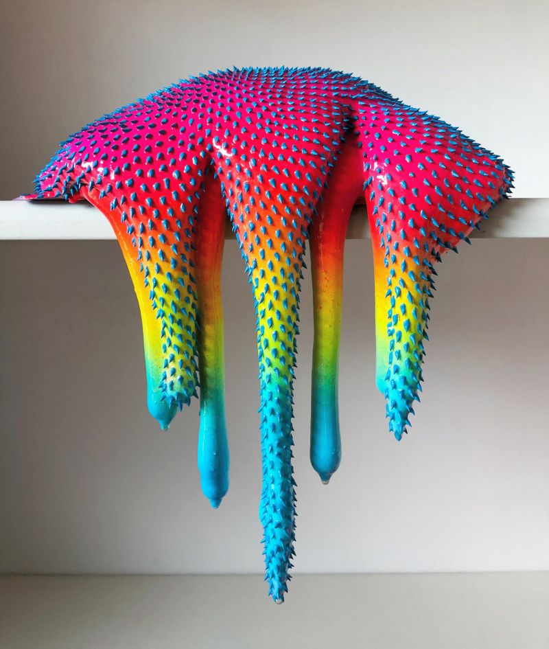 New rainbow-coloured blobs, drops and squishes covered in spikes by Dan ...