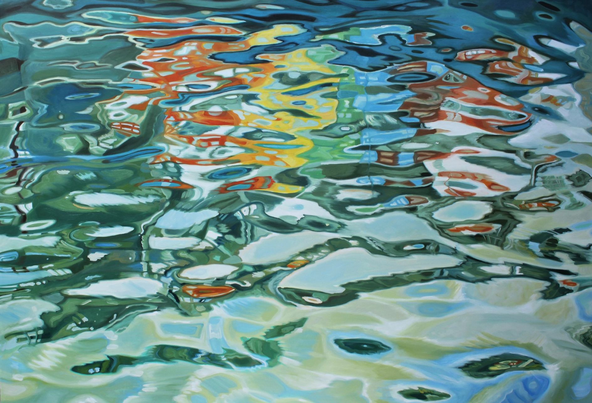 Watermarks: Amelia Alcock-White’s calming paintings of reflections on ...