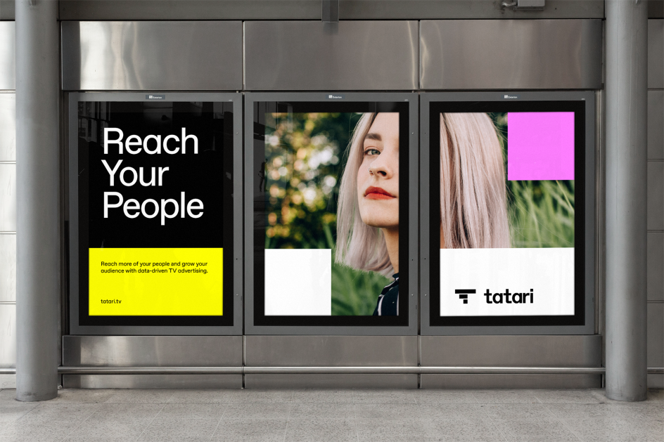 A LINE's new identity for Tatari takes its inspiration from TV elements ...