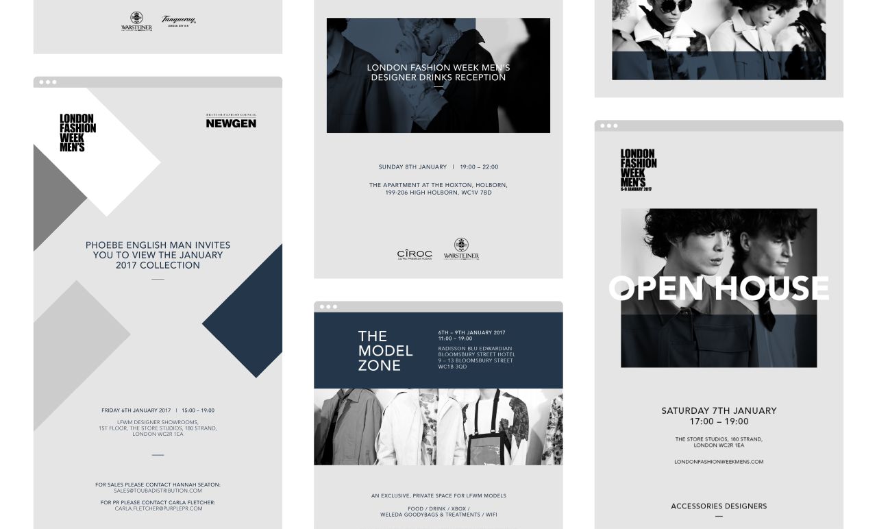 Manchester agency Music's slick new graphics for London Fashion Week ...