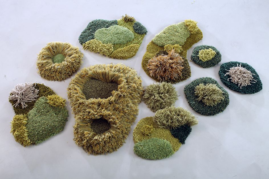 Rug Artworks: Artist uses wool to weave carpet scenes of green and ...