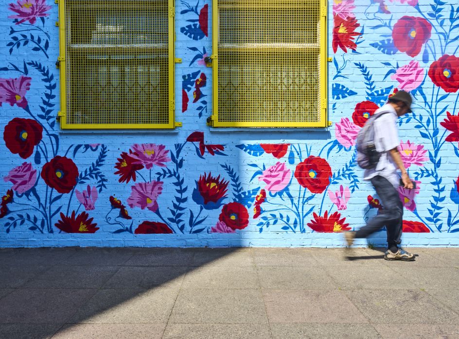 New mural by Hanna Benihoud celebrates what makes people happy living ...