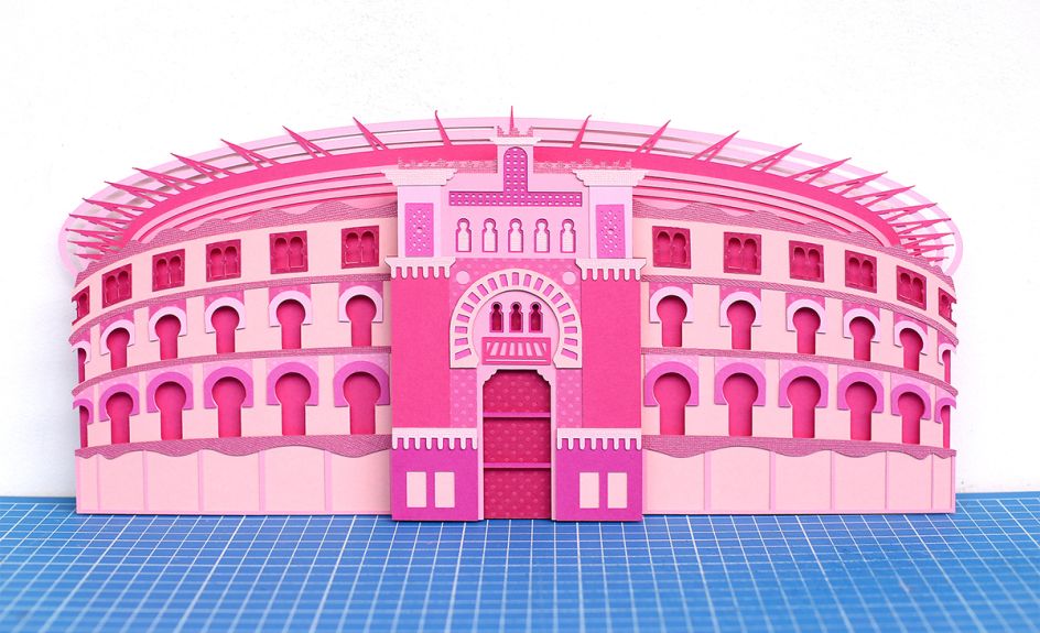Pastel pink paper Barcelona is a crafty, fun and quirky tribute to the ...