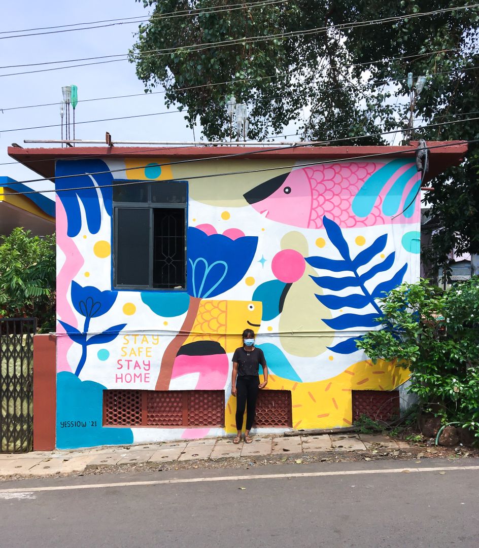 Yessiow's colourful giant mural in India reminds us of the importance ...