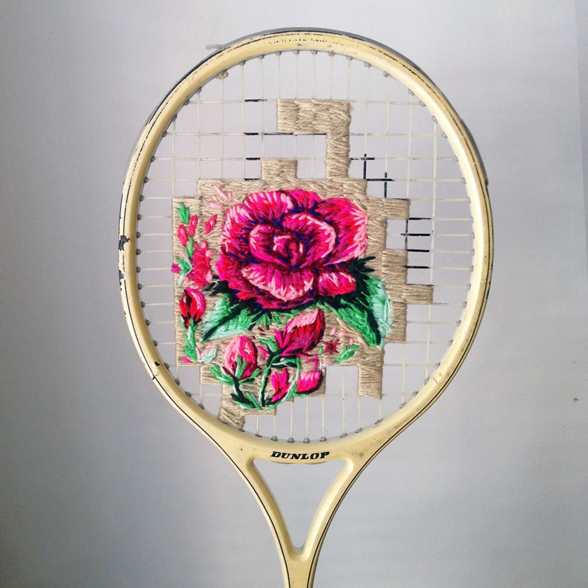 What a Racket: Threaded artworks woven into old badminton rackets ...