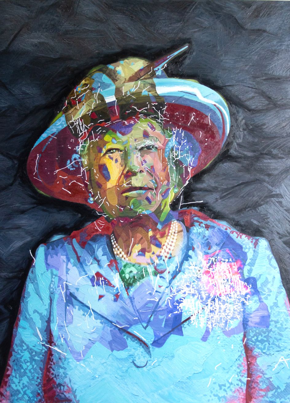 Ai-Da creates the first portrait of the Queen painted by a humanoid ...