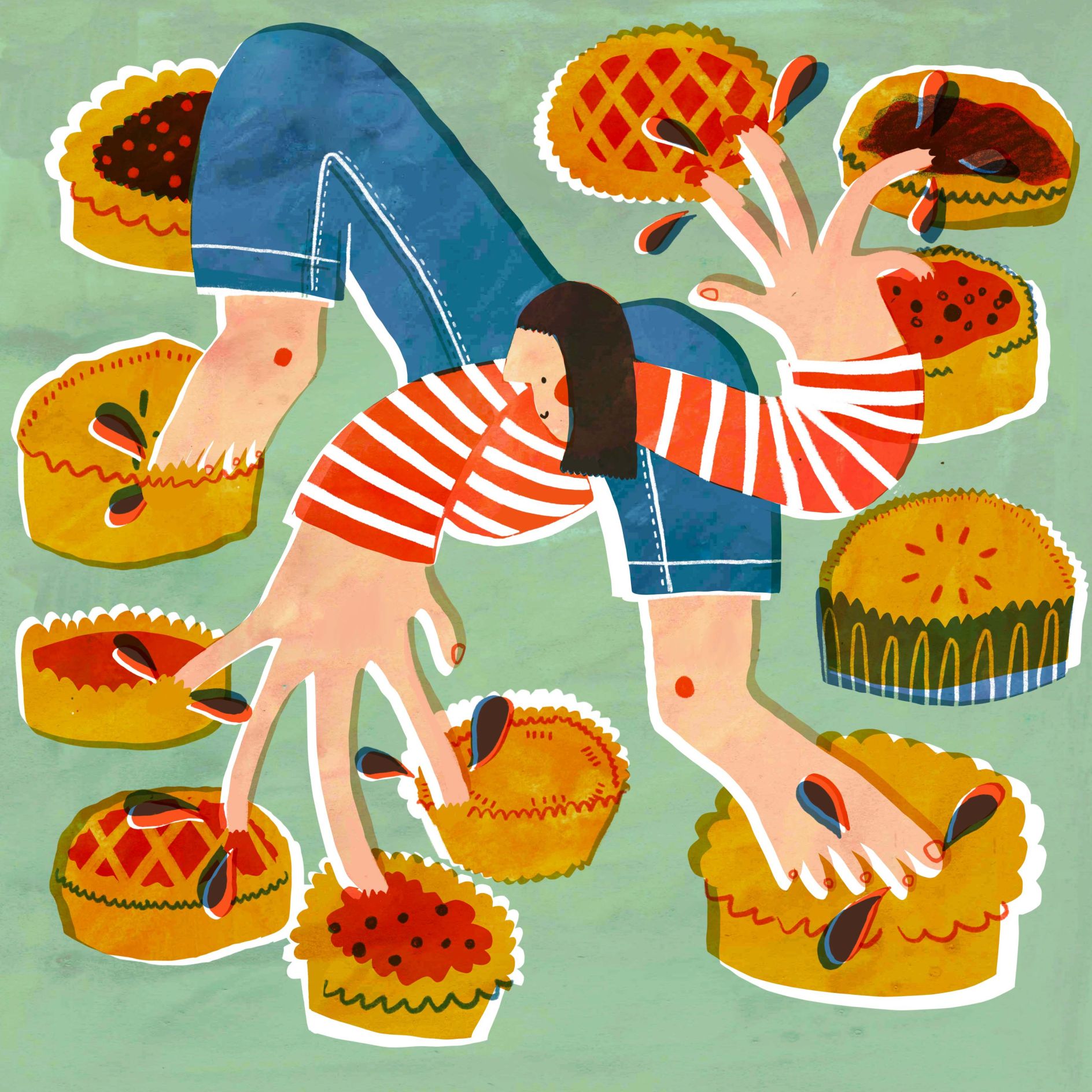 A mashup of colour, line drawings and mid-century design: The artistic ...