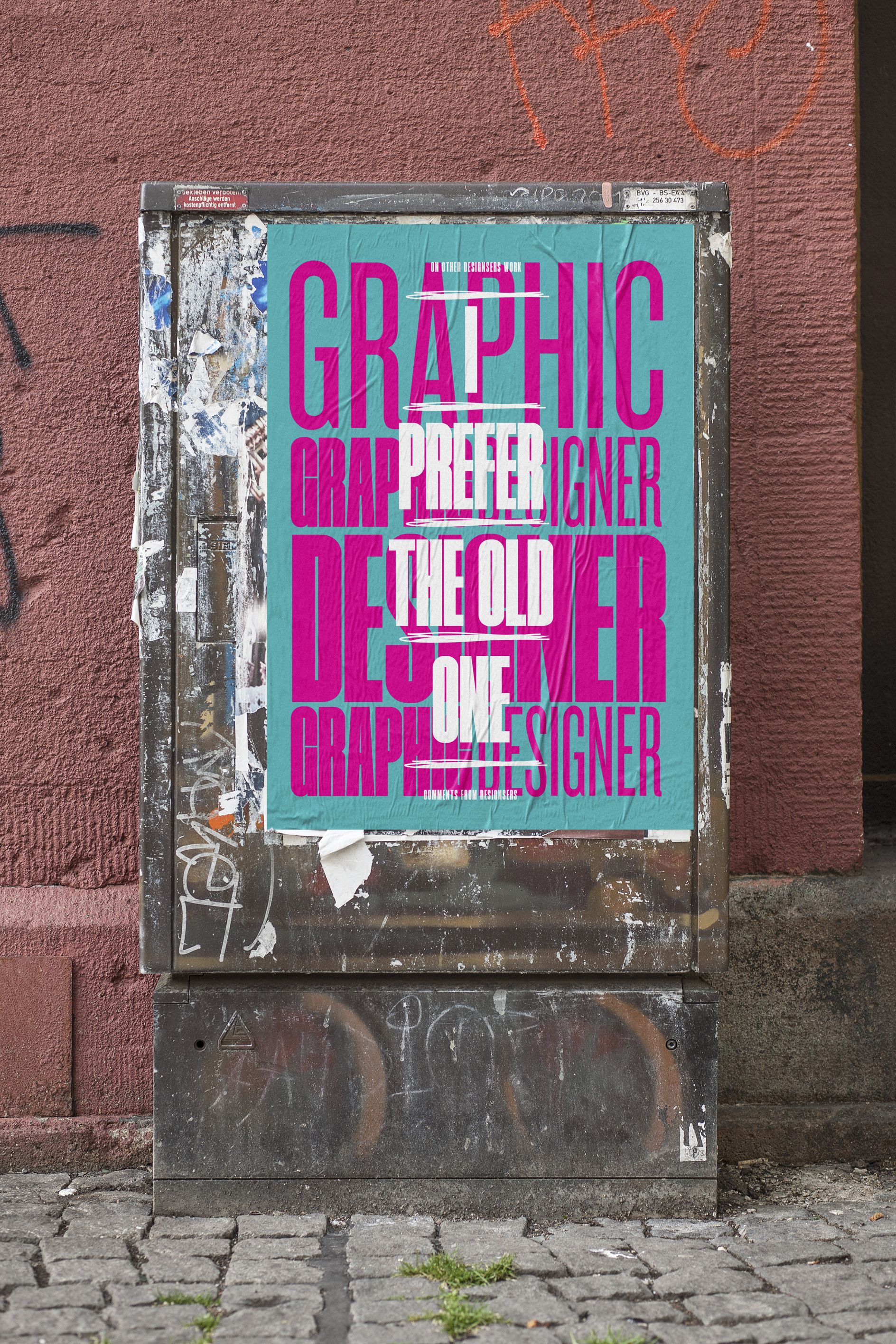 Typographic posters that look at the criticism designers face online ...