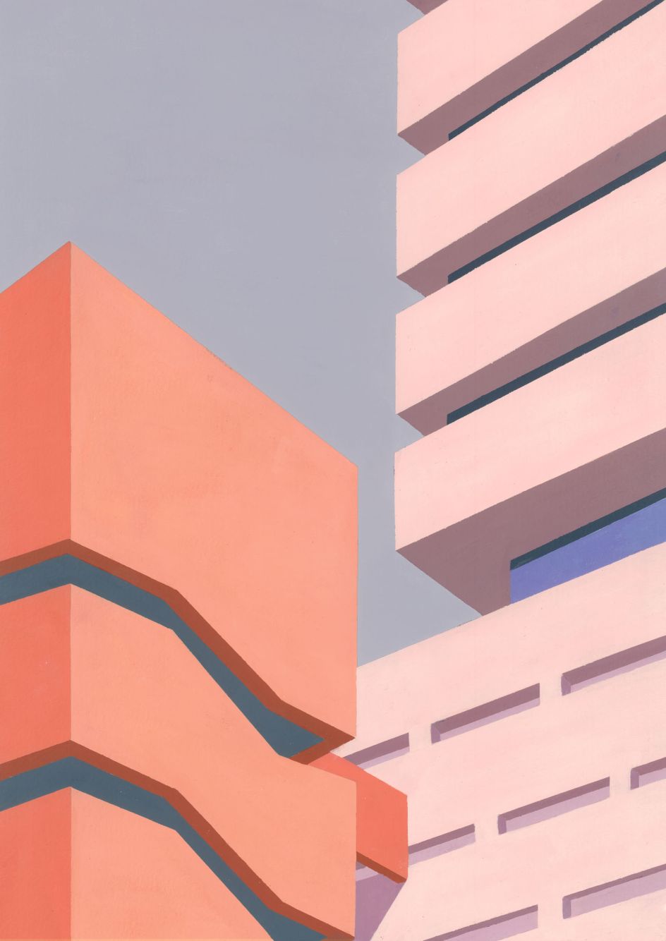 Delicate geometric paintings inspired by the repeating patterns found ...