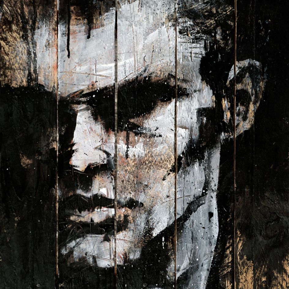 Artist fills a derelict apartment with portraits that pay homage to its ...