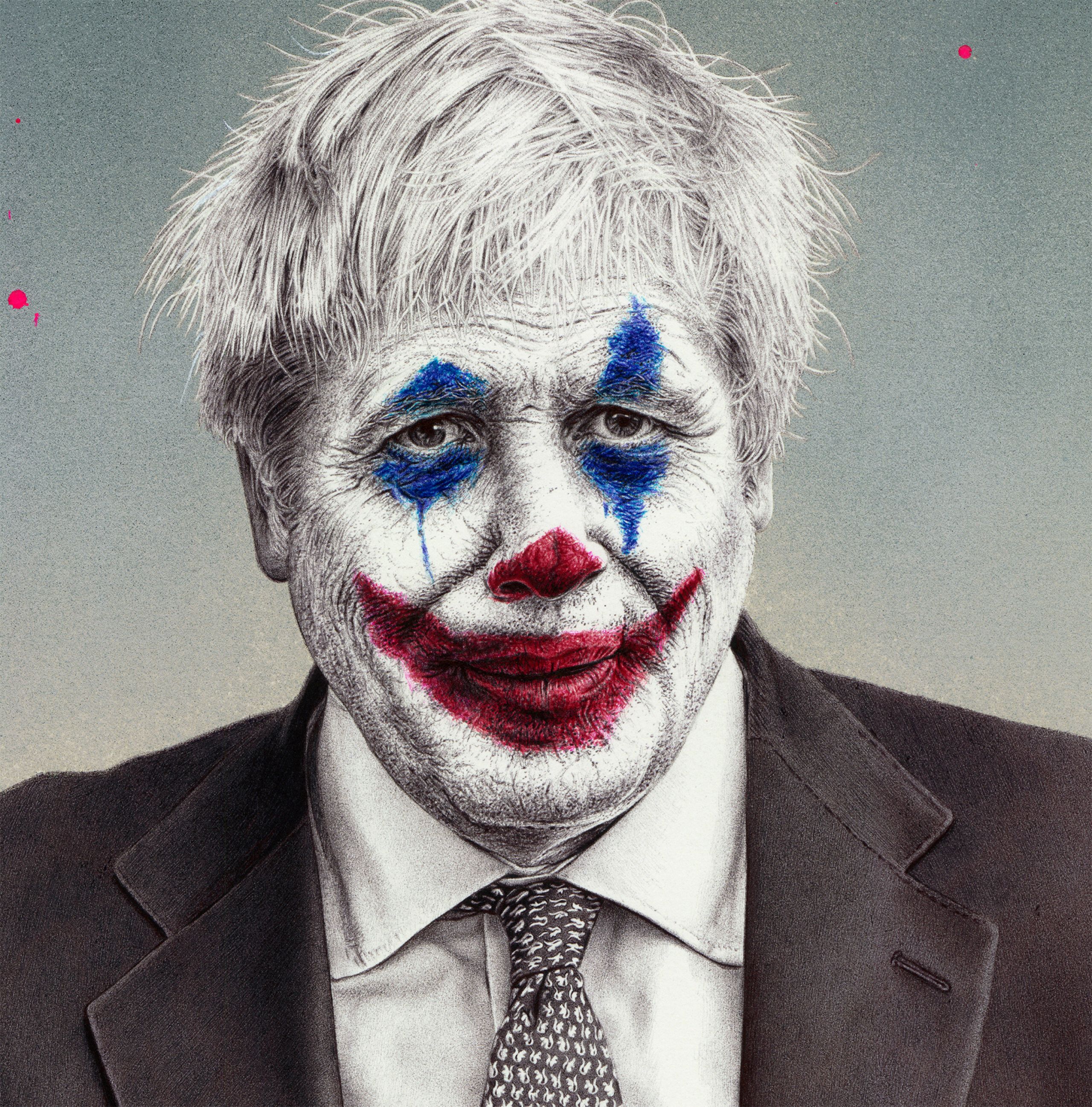 Ballpoint artist James Mylne recreates Boris Johnson in the guise of ...