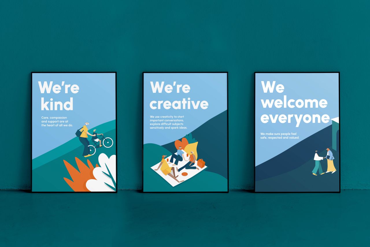 Osch crafts warm and positive logo and branding for abuse charity ...