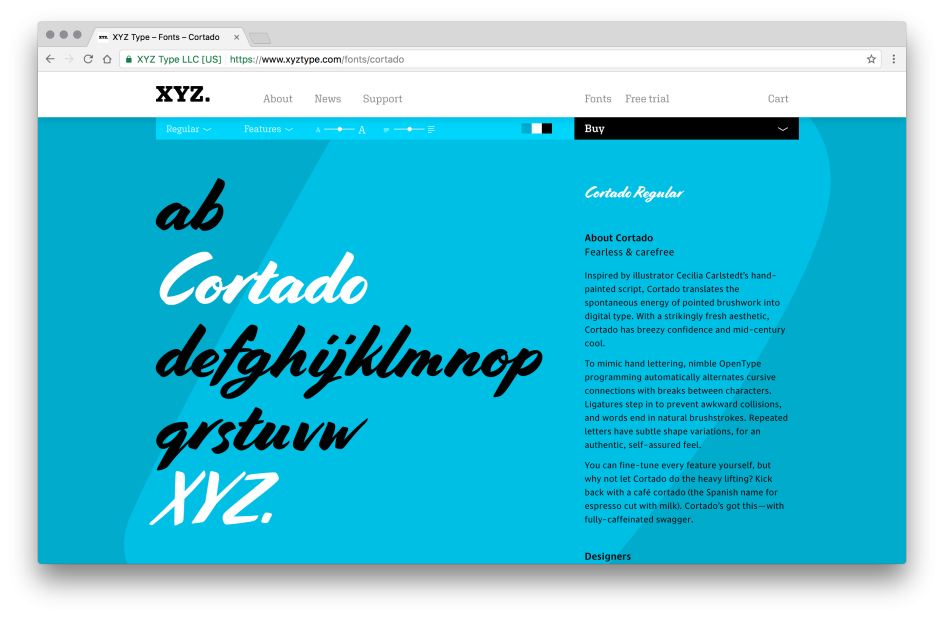 XYZ Type, a new type foundry with a playful website | Creative Boom