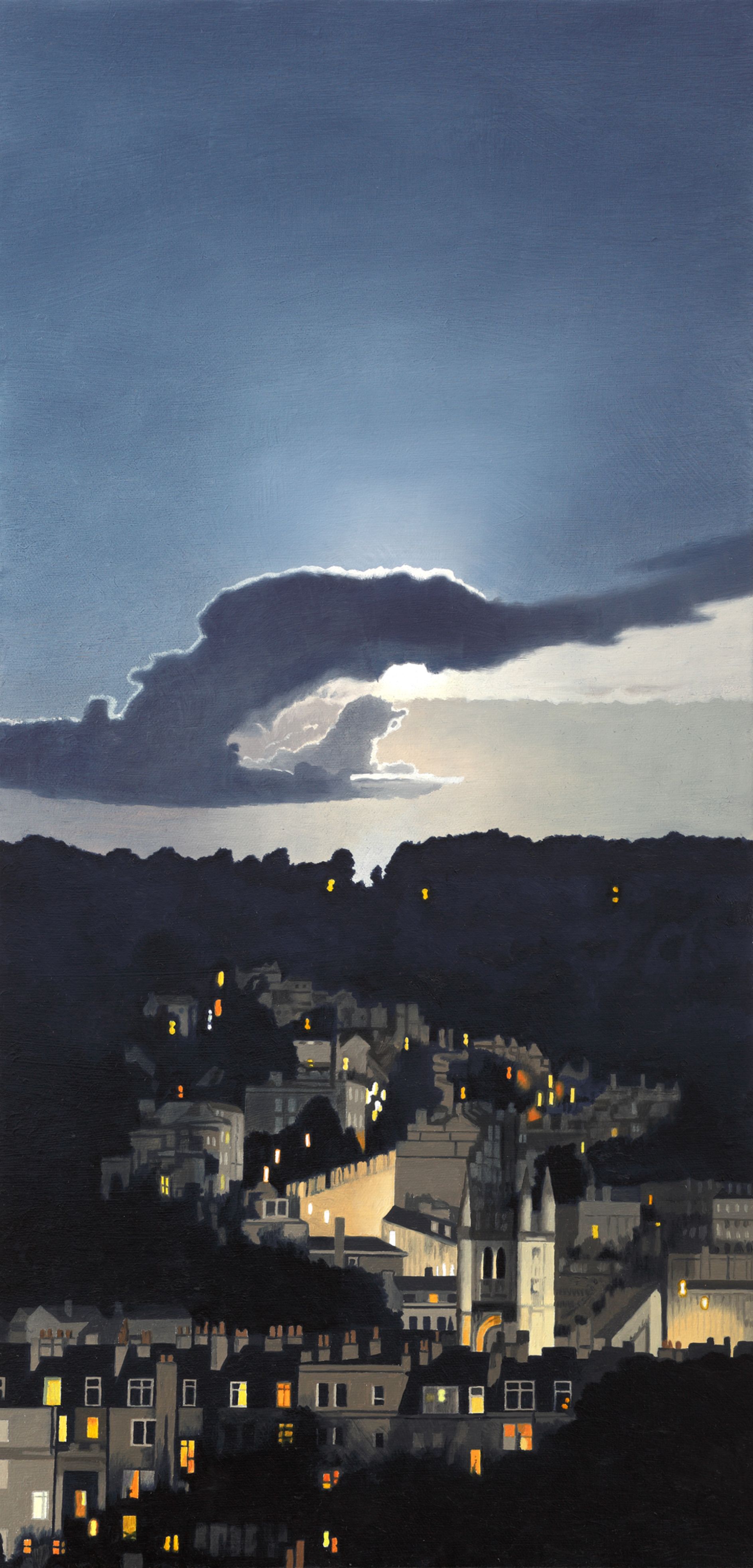 Artist Nick Cudworth's atmospheric paintings of Bath at night on ...
