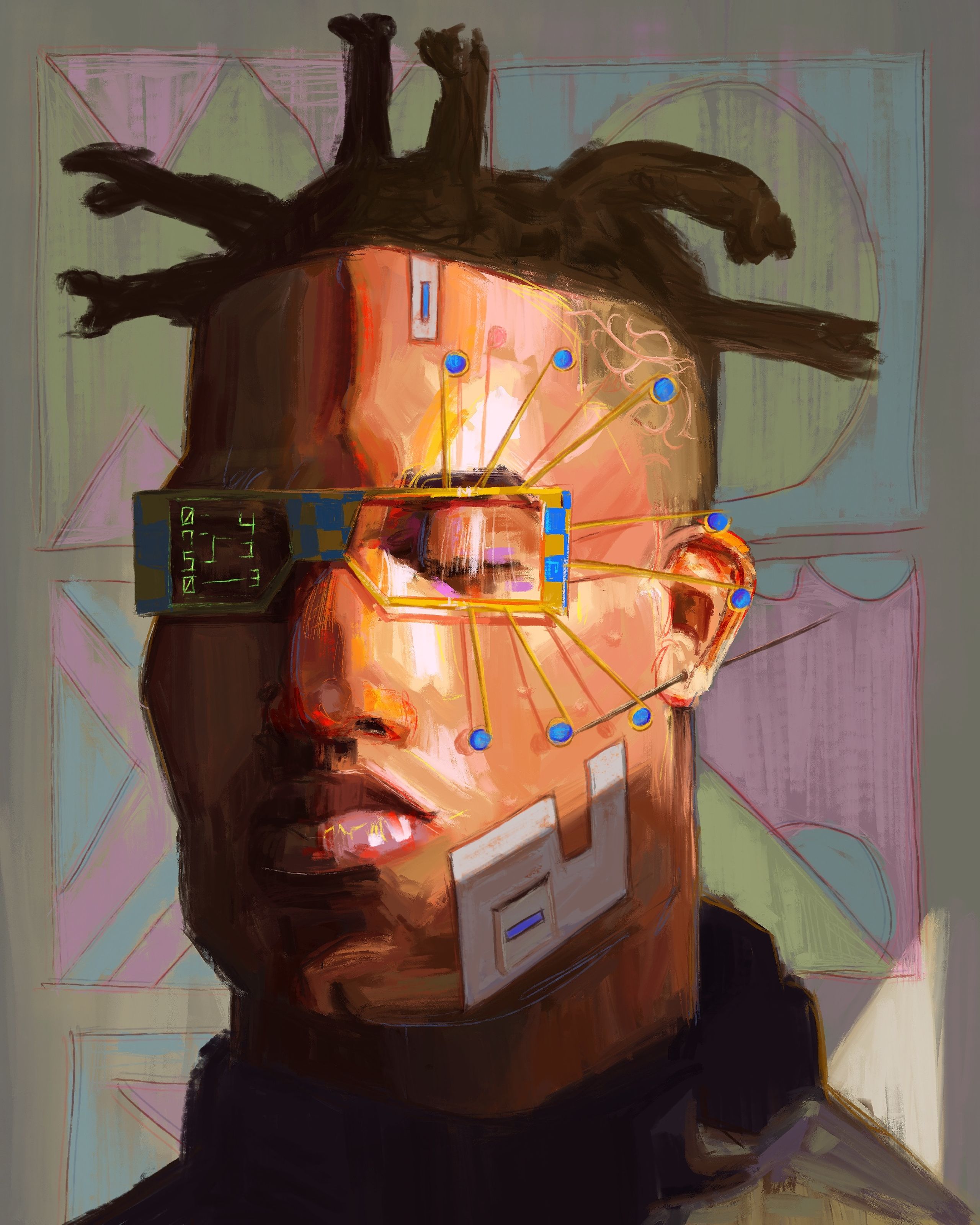 Portraits by Sam Onche inspired by '90s fashion, video games and Afro ...