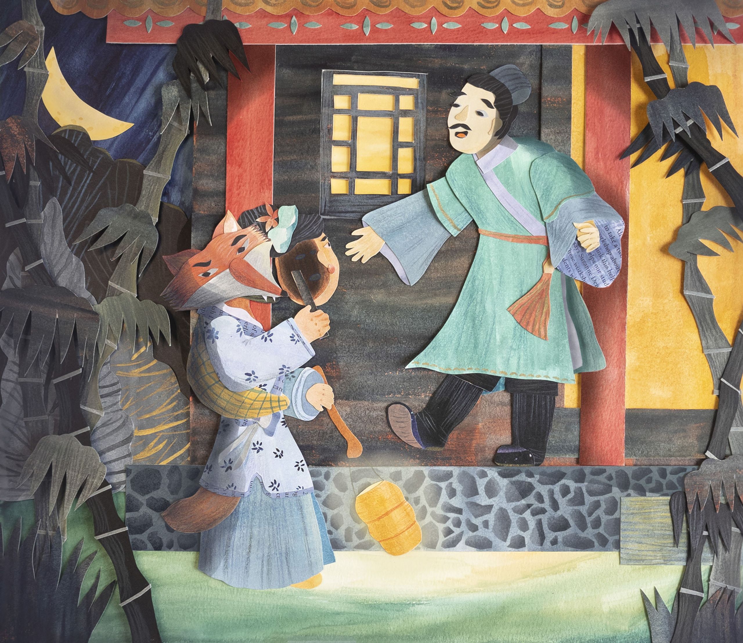 Shelley Hanmo's paper collage creations summon Asian folklore and her love of music | Creative Boom