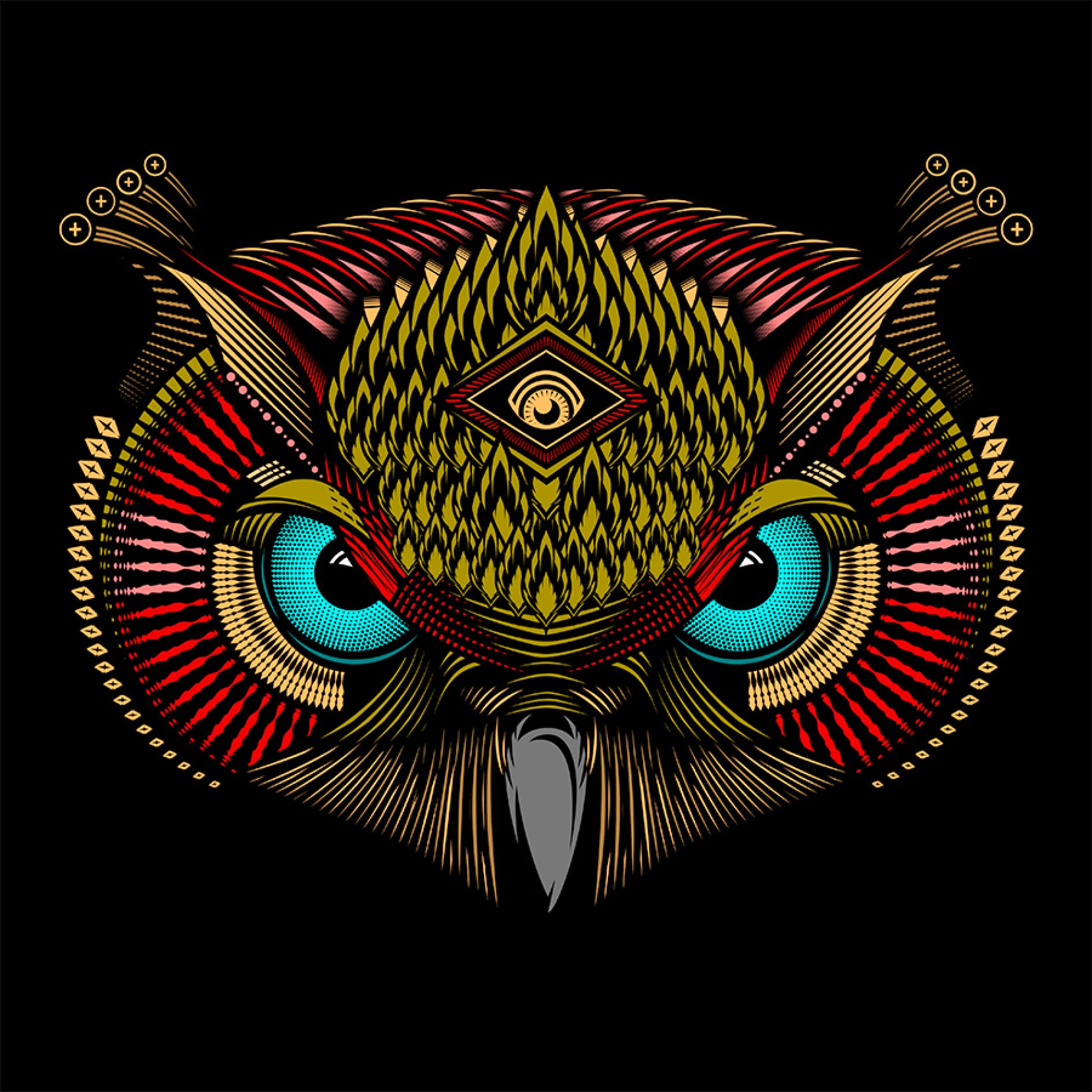 Complicated patterned illustrations of beautiful animals with hundreds ...