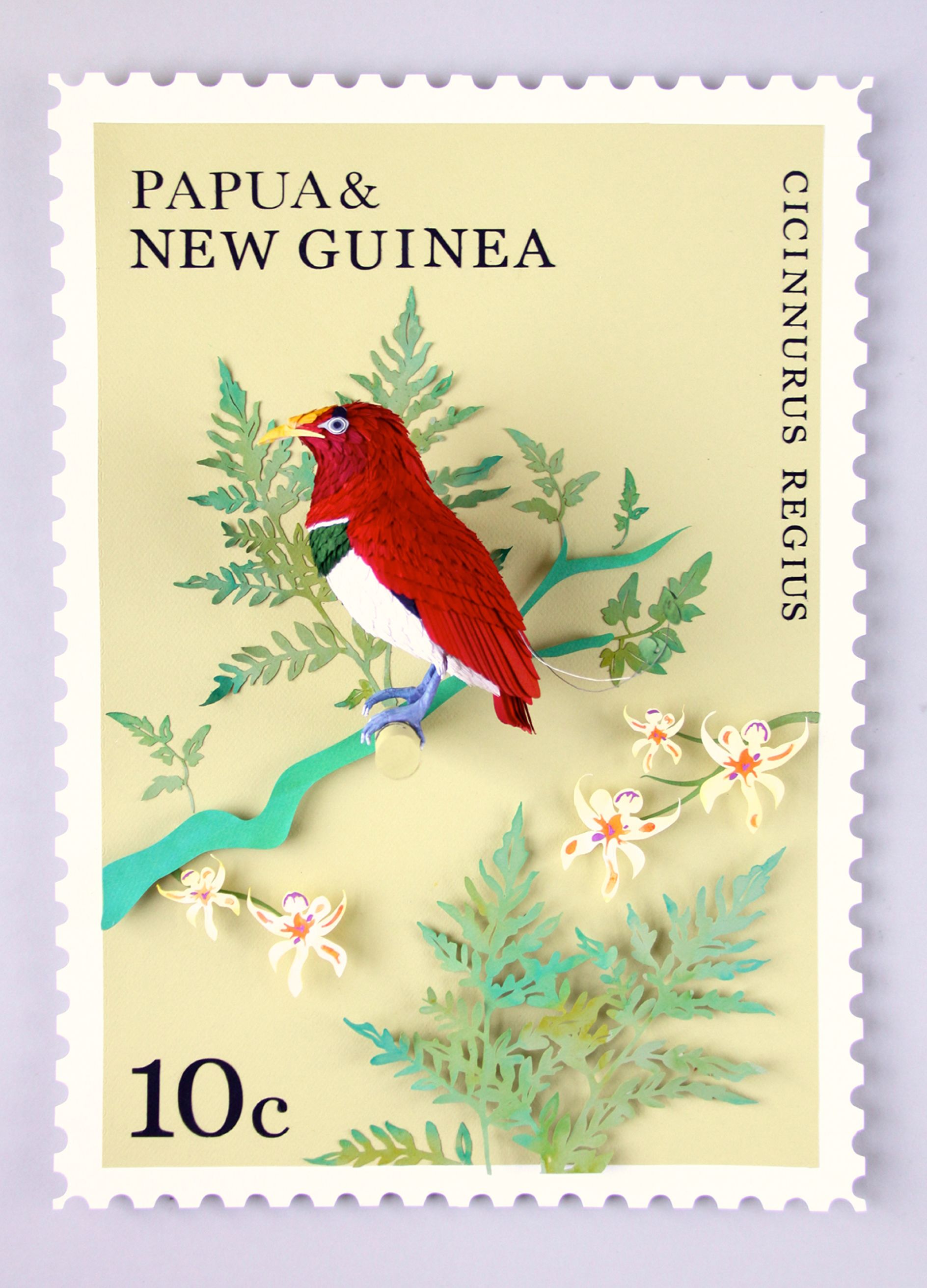 Bird Stamps: Intricate paper-cut artworks of birds that seem to leap ...