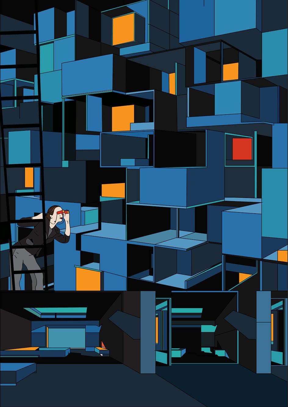 Illustrator merges urban landscapes with silhouettes of interesting ...