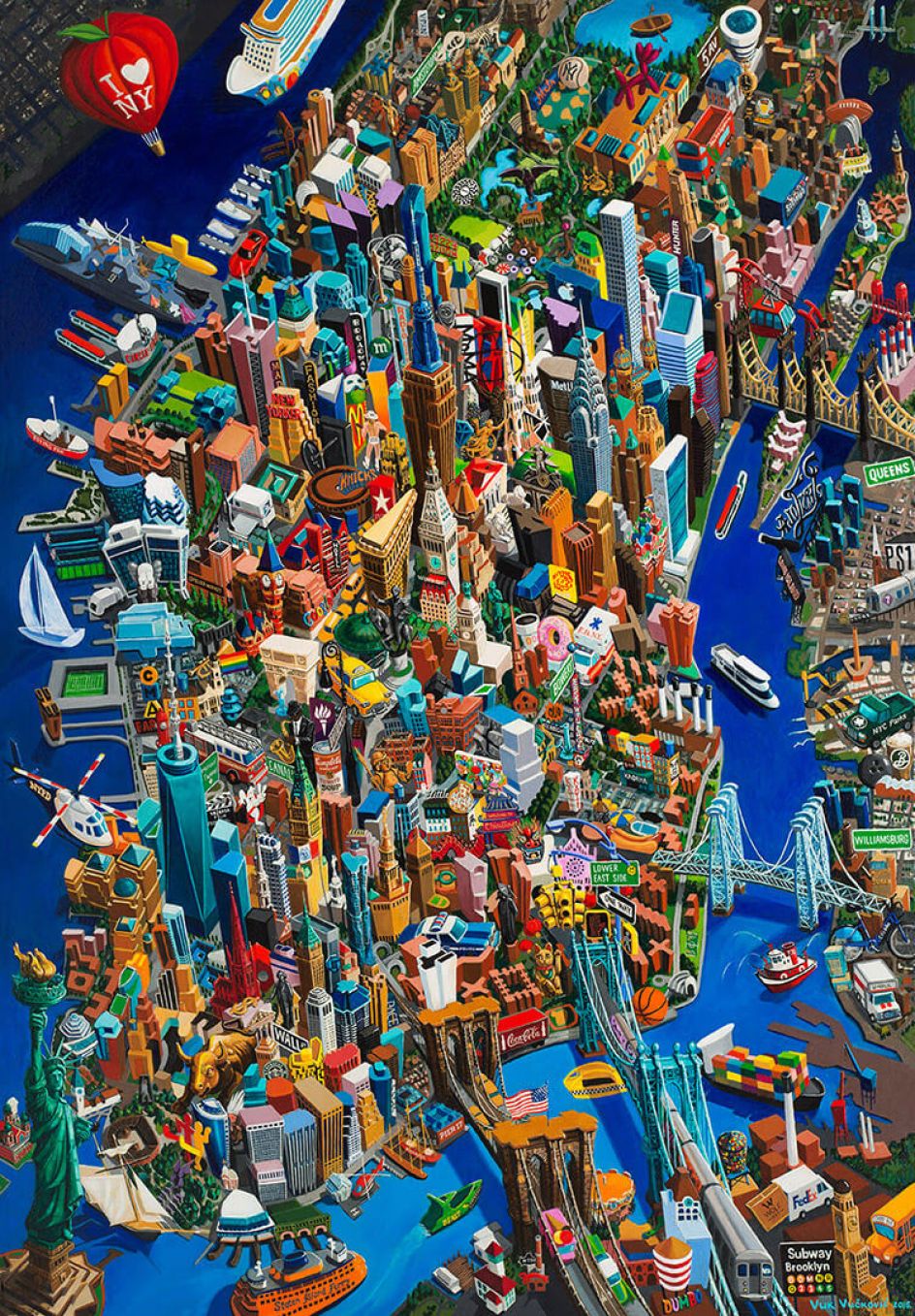 Vuk Vučković's highly detailed painted panoramas of the world's most ...