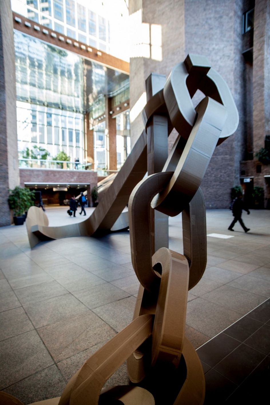 Accostage by Sophie Cardin, a giant anchor made out of cardboard ...