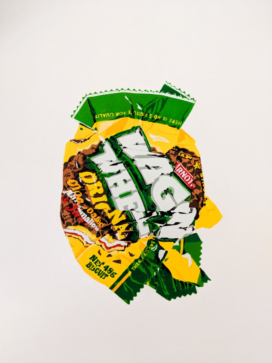 Logan Moody's paintings of crushed cans, crisp packets and candy ...