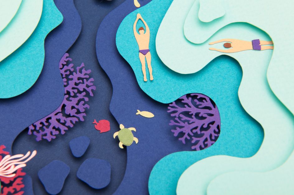 Thailand beach scene made of paper will help you cling on to the last ...