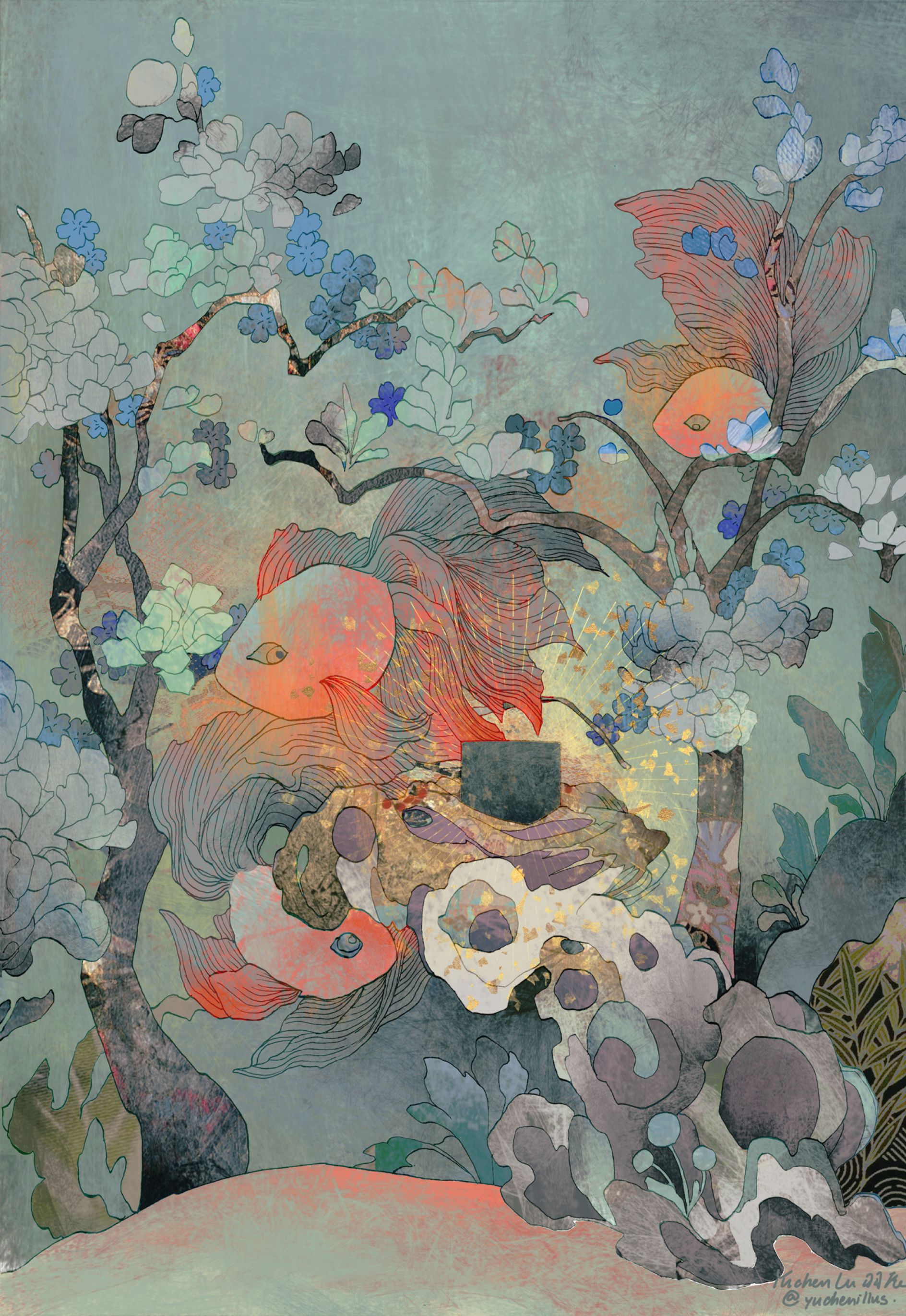 Yuchen Lu creates dreamlike illustrations inspired by Greek mythology ...